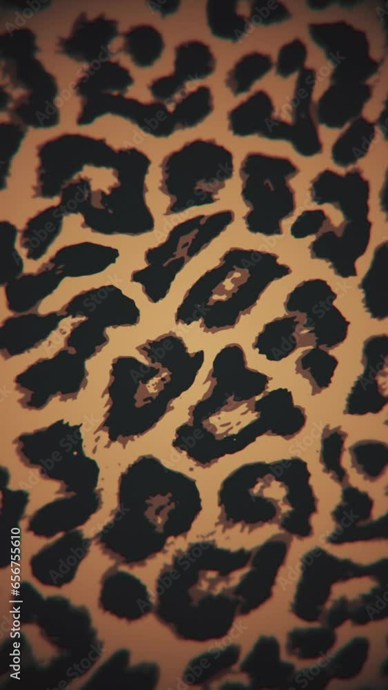 Vertical video - simple leopard print motion background. This animal ...