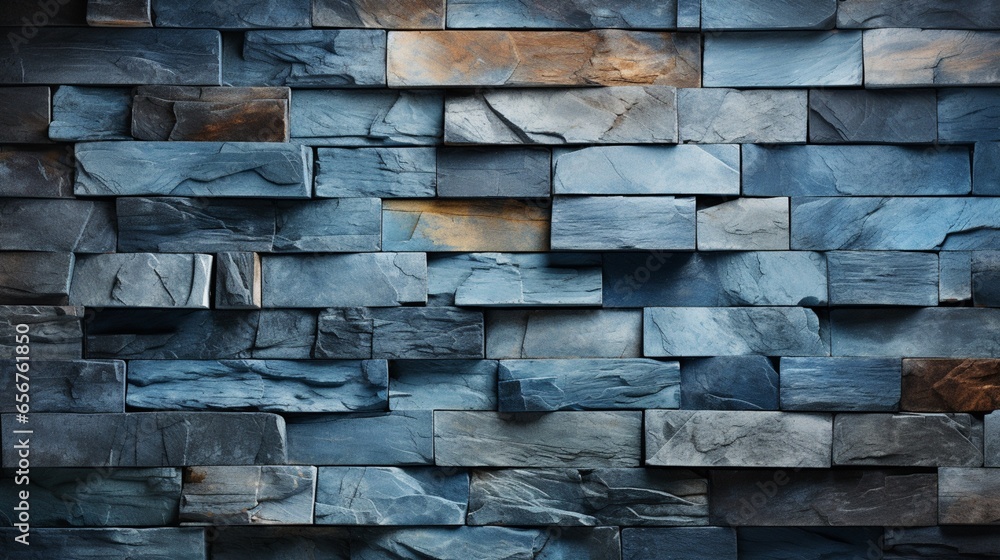 Slate Blue Concrete Block Wall Texture Background Stock Illustration ...