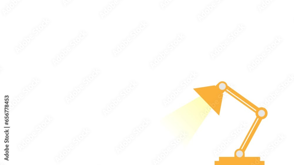 learning lamp animation. moves and lights up. high quality. suitable ...