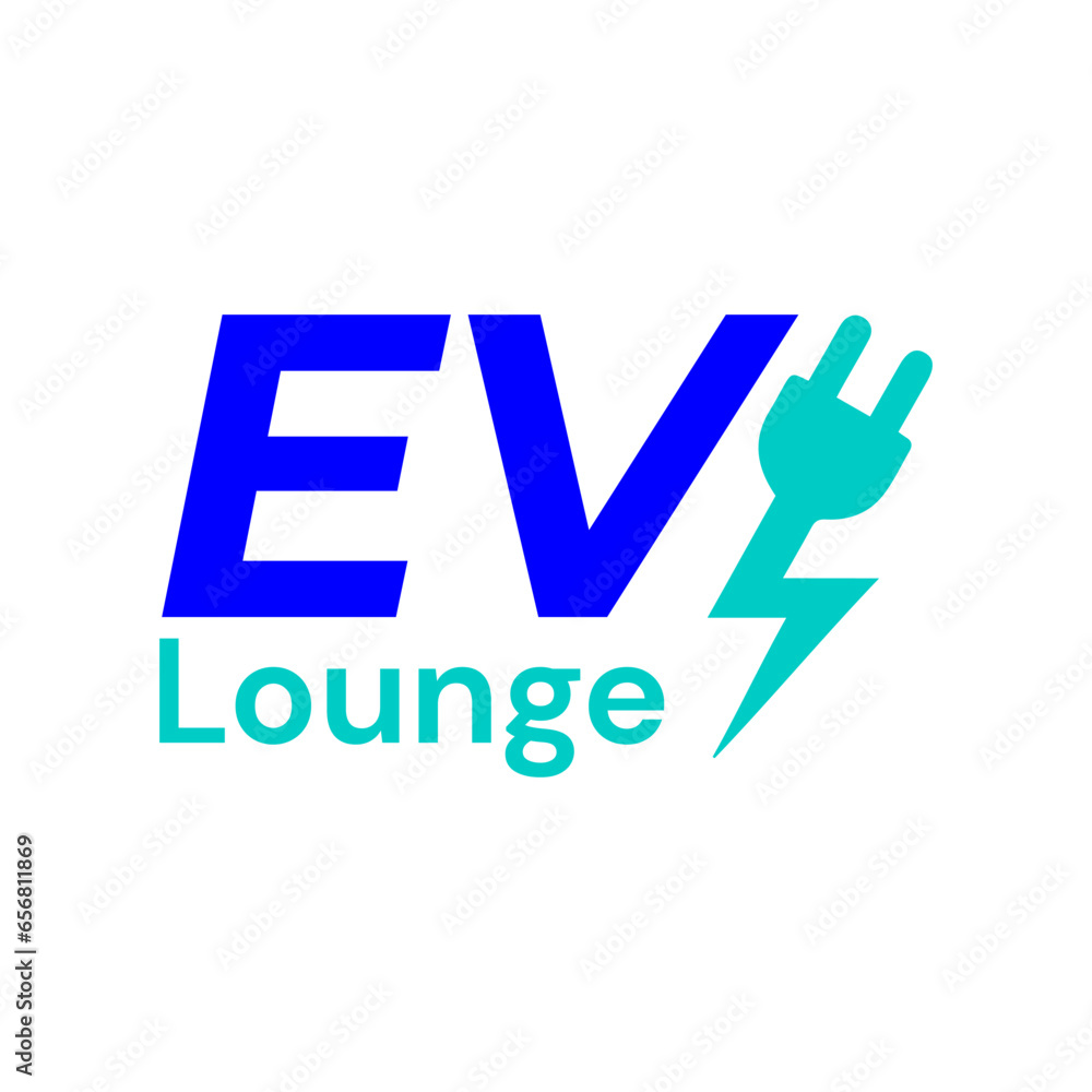 EV logo, Electric Vehicle , ,LOUNGE Industry. Energy Logo Design with ...