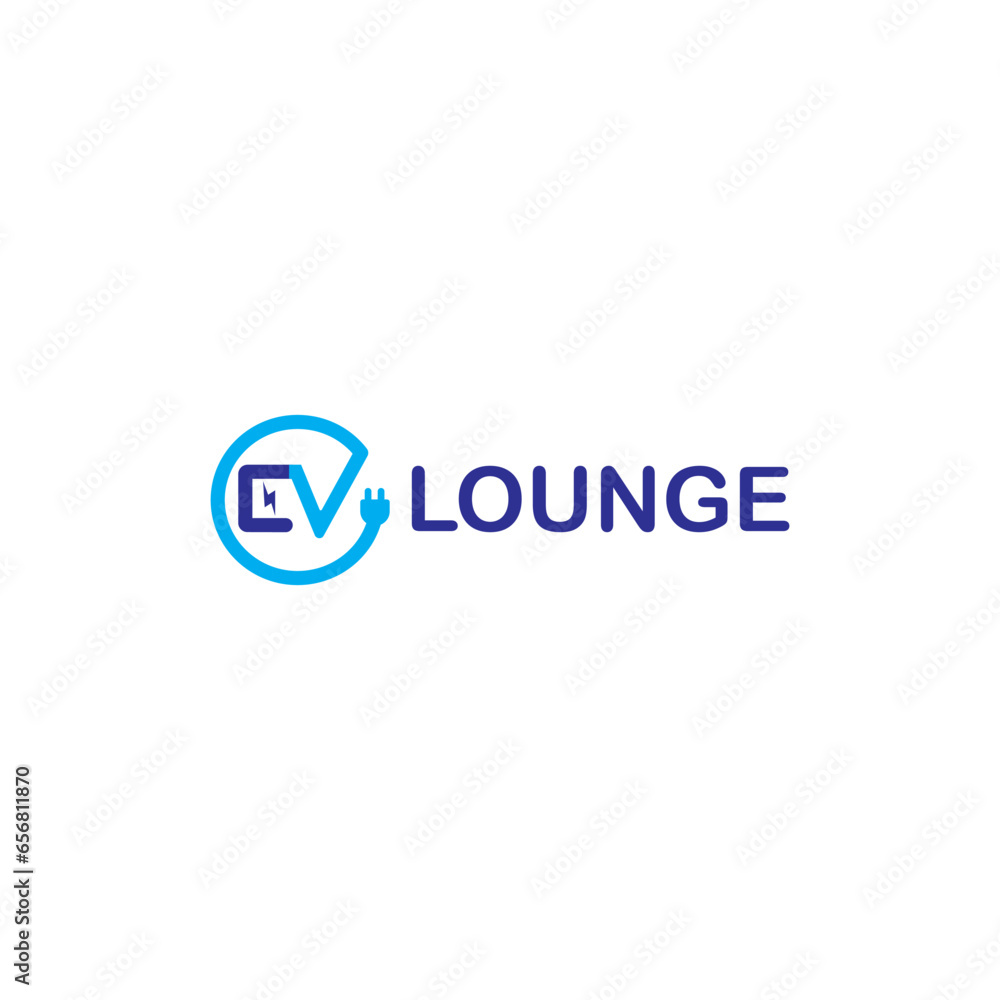 Vetor de EV logo, Electric Vehicle , ,LOUNGE Industry. Energy Logo ...