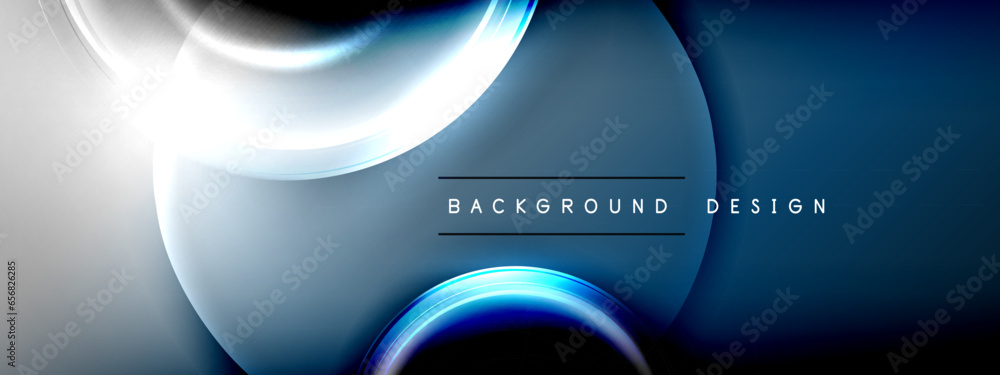 Circles lines and bubbles on bright glowing effect gradient with light ...