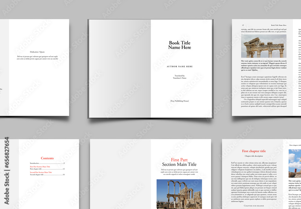 Fully Styled Demy Book Layout Stock Template | Adobe Stock