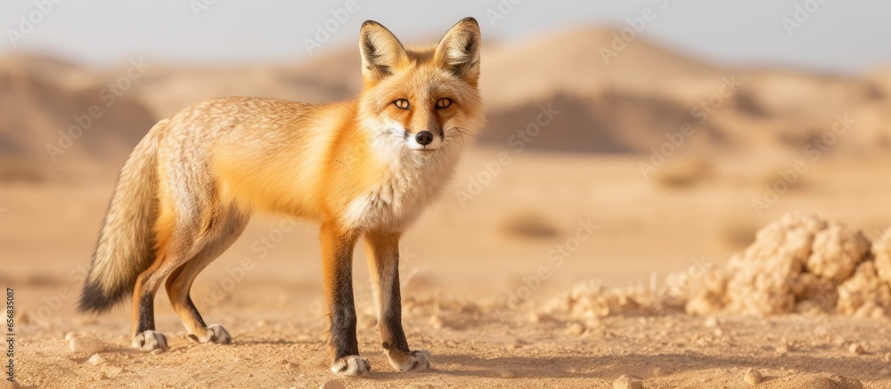 The Arabian red fox is a subspecies of the red fox found in the Arabian ...