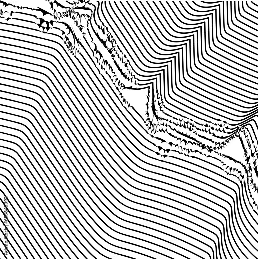 Striped texture with a sharp, distorted cut or ragged seam. Stock ...