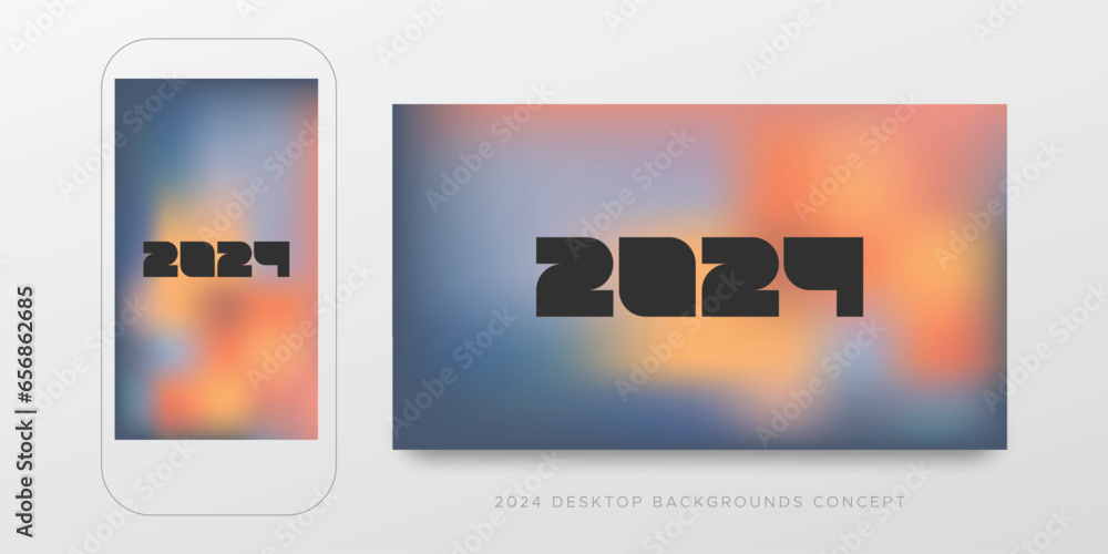2024 year concept for desktop background concept. 2024 background Stock ...