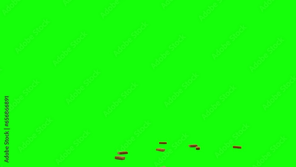 Sliding bricks, two bricks sliding in from left-top side of the screen ...