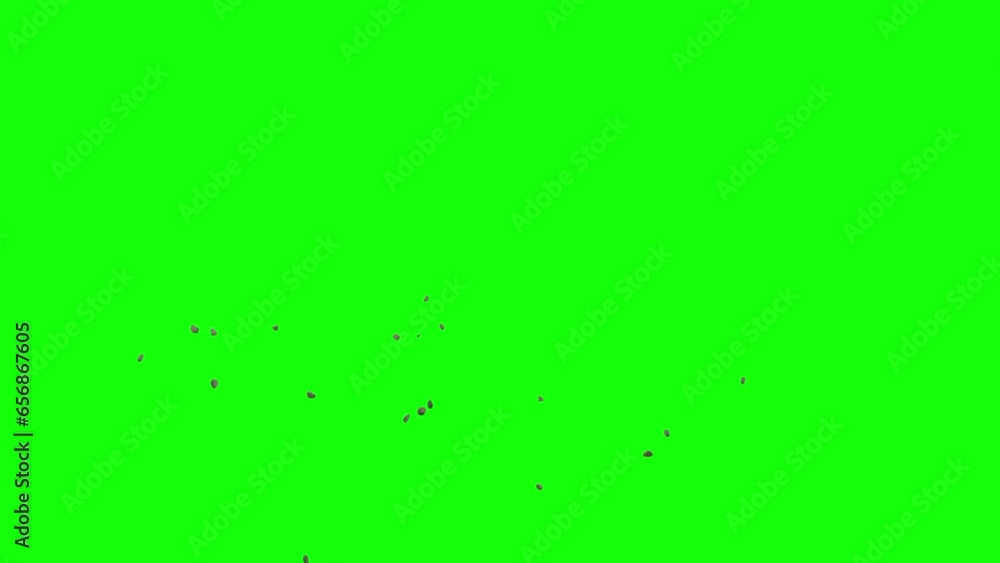 Rock debris, pieces of rocks falling from left side of the screen and ...