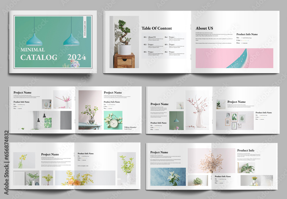 Product Catalog Design Template Layout Stock Template | Adobe Stock