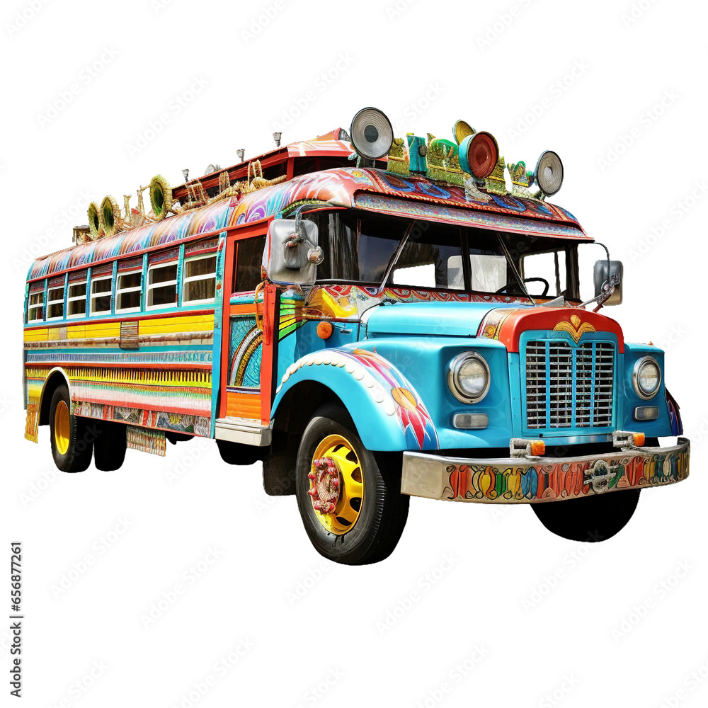 Filipino Jeepney, transparent background, isolated image, generative AI ...
