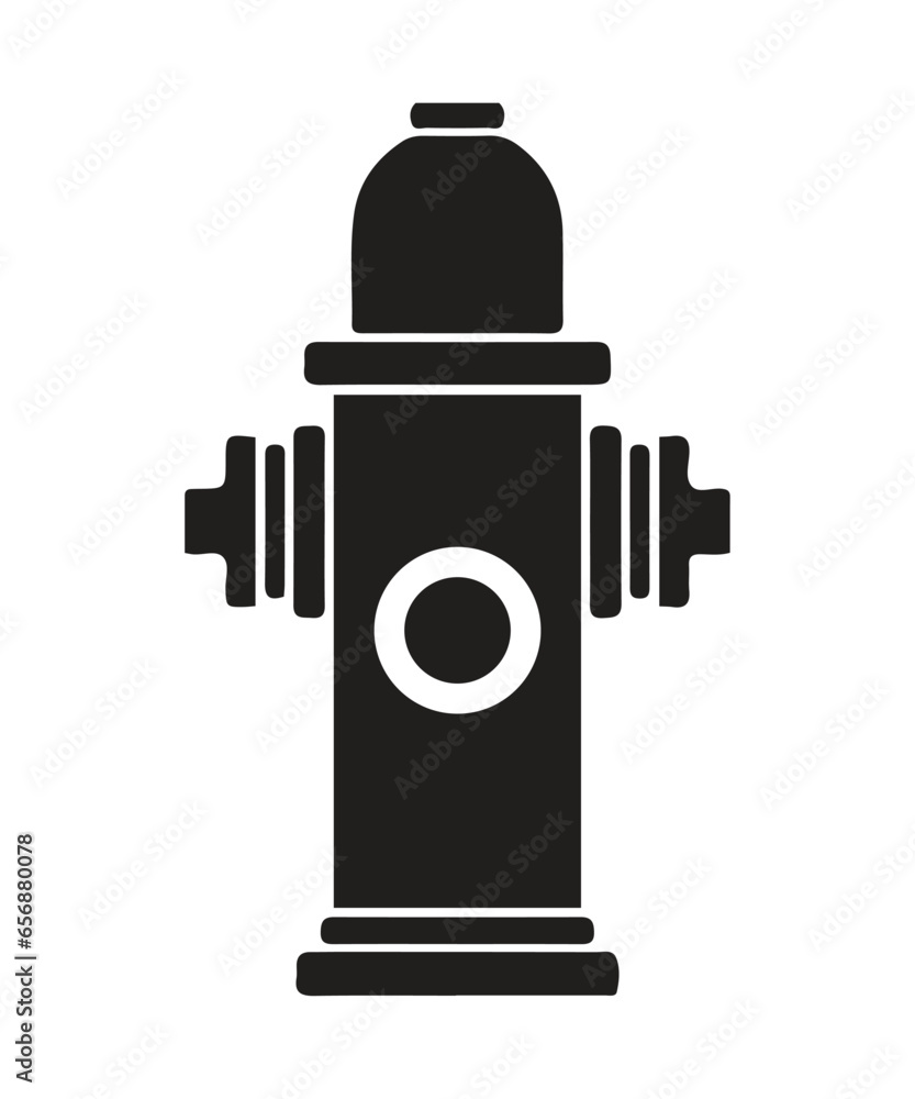Fire hydrant icon. Black, minimalist icon isolated on white background ...