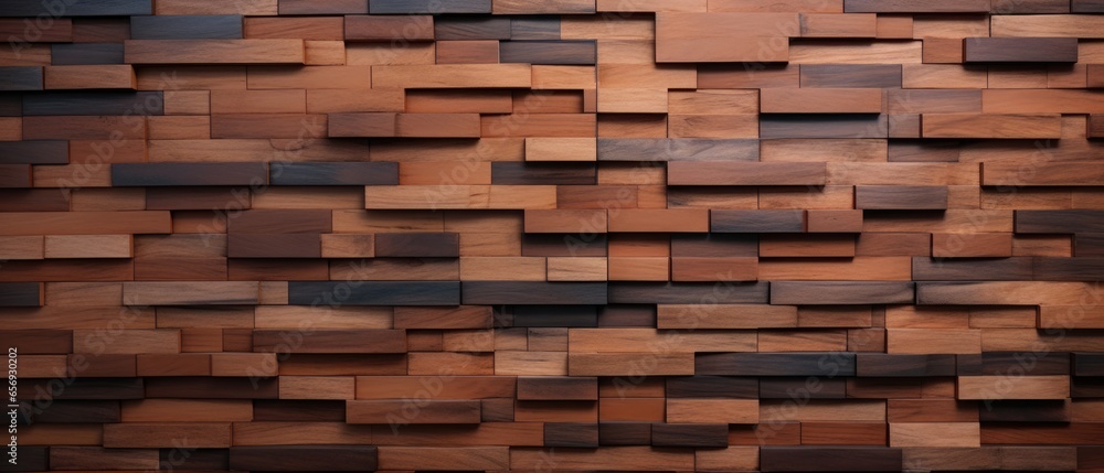Timber Wall Style With Natural Wood And Tile Texture . Stock Photo ...