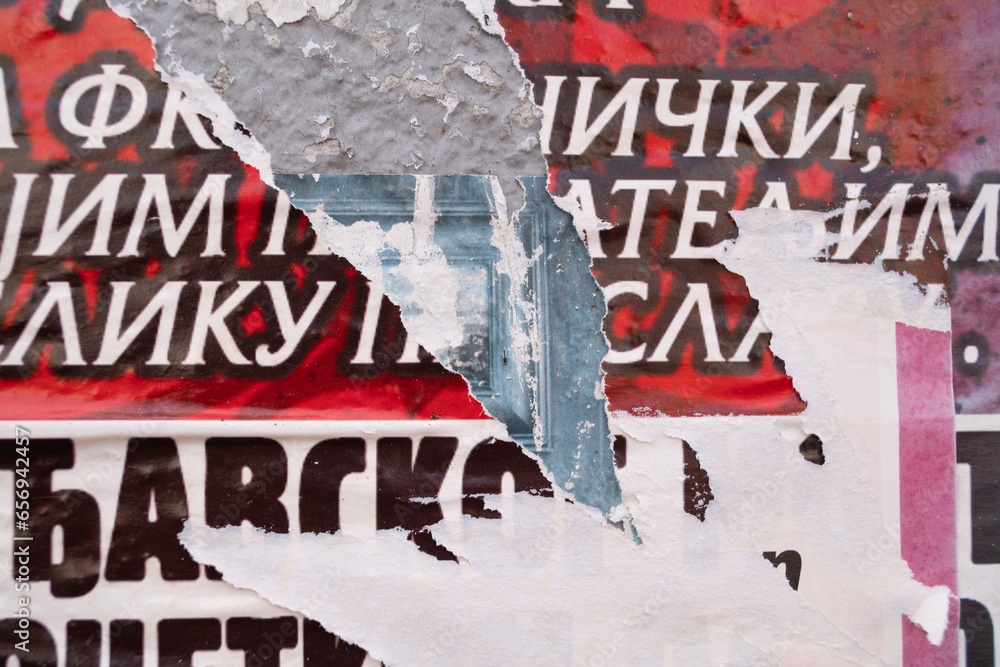 Ripped street poster background. Torn abstract and grungy paper ...
