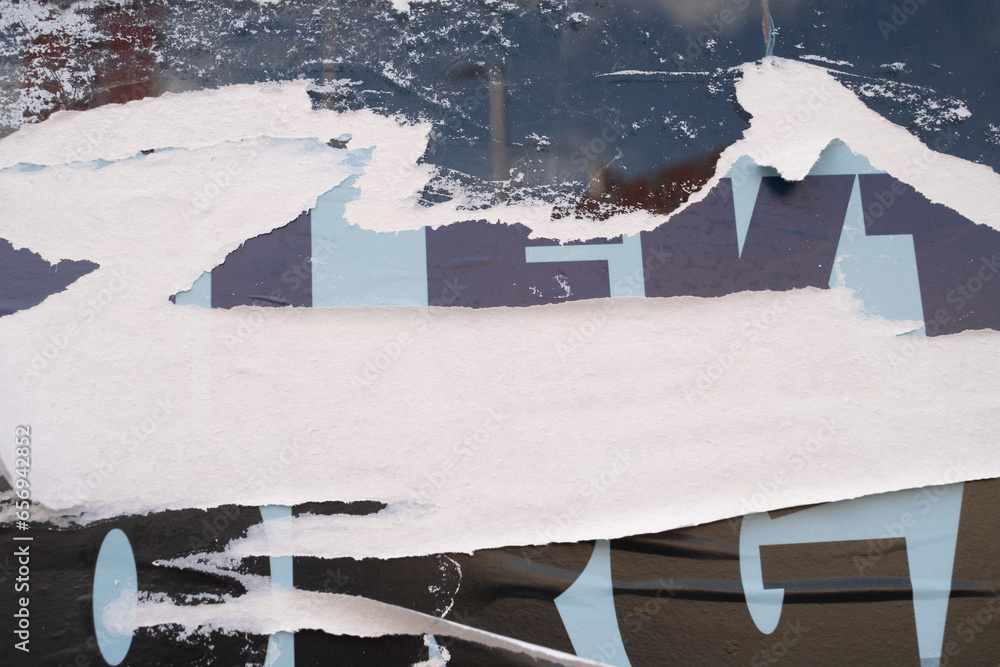 Ripped street poster background. Torn abstract and grungy paper ...