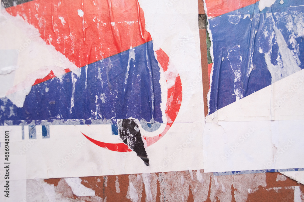 Ripped street poster background. Torn abstract and grungy paper ...