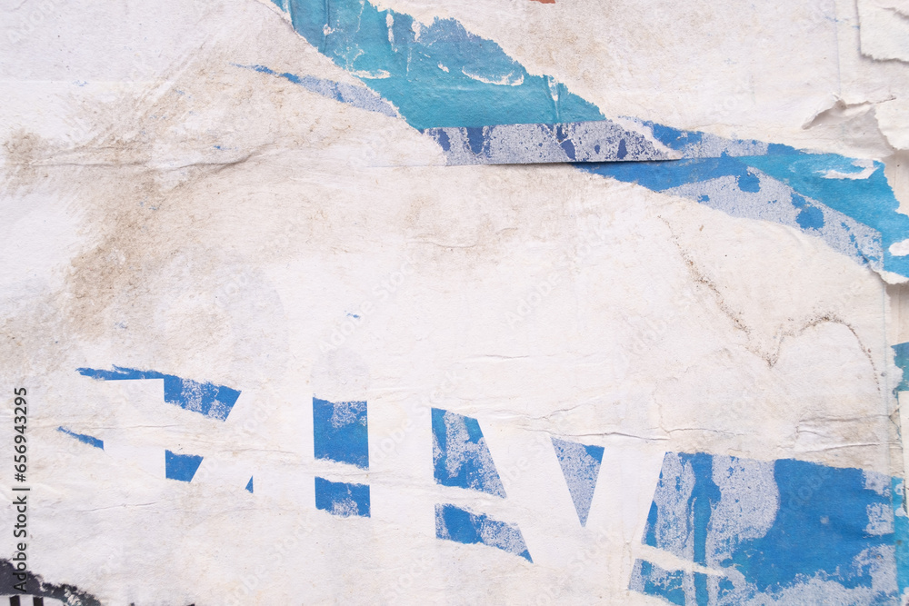 Ripped street poster background. Torn abstract and grungy paper ...