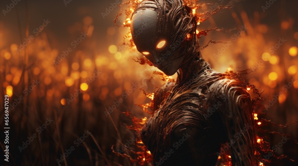 Zombie robot searching for remaining organic life to exterminate ...