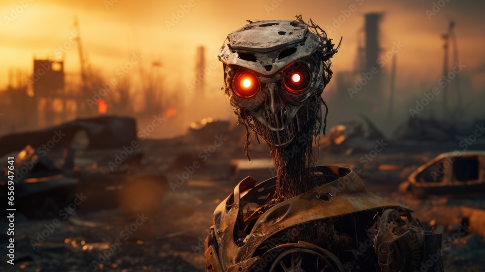 Zombie robot searching for remaining organic life to exterminate ...