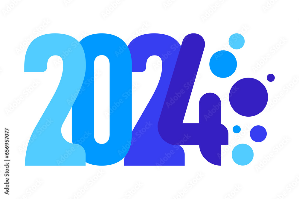 Abstract 2024 Concept of Happy New Year. 2024 logo and icon for ...