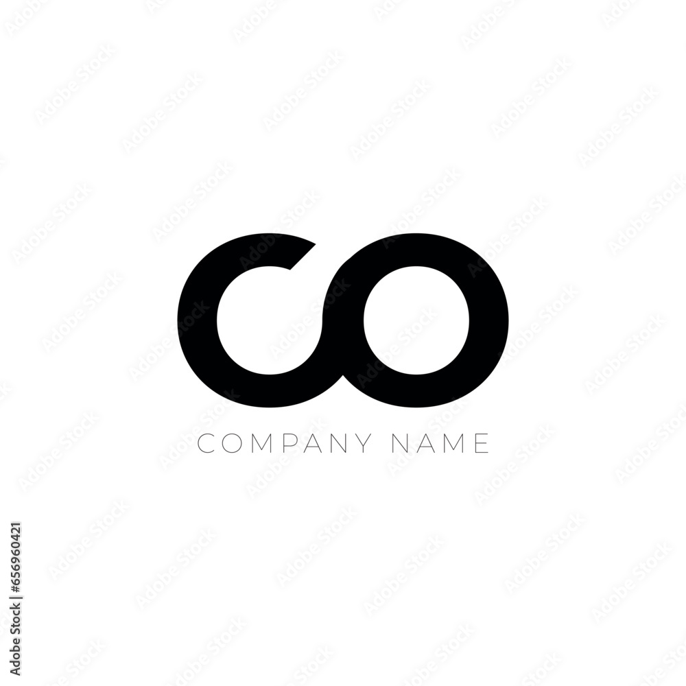 letter co,oc logo vector template black bg 1. letter co logo,co,oc ...