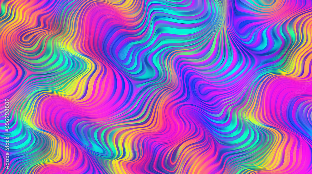 Seamless psychedelic rainbow ridged topological map pattern background ...