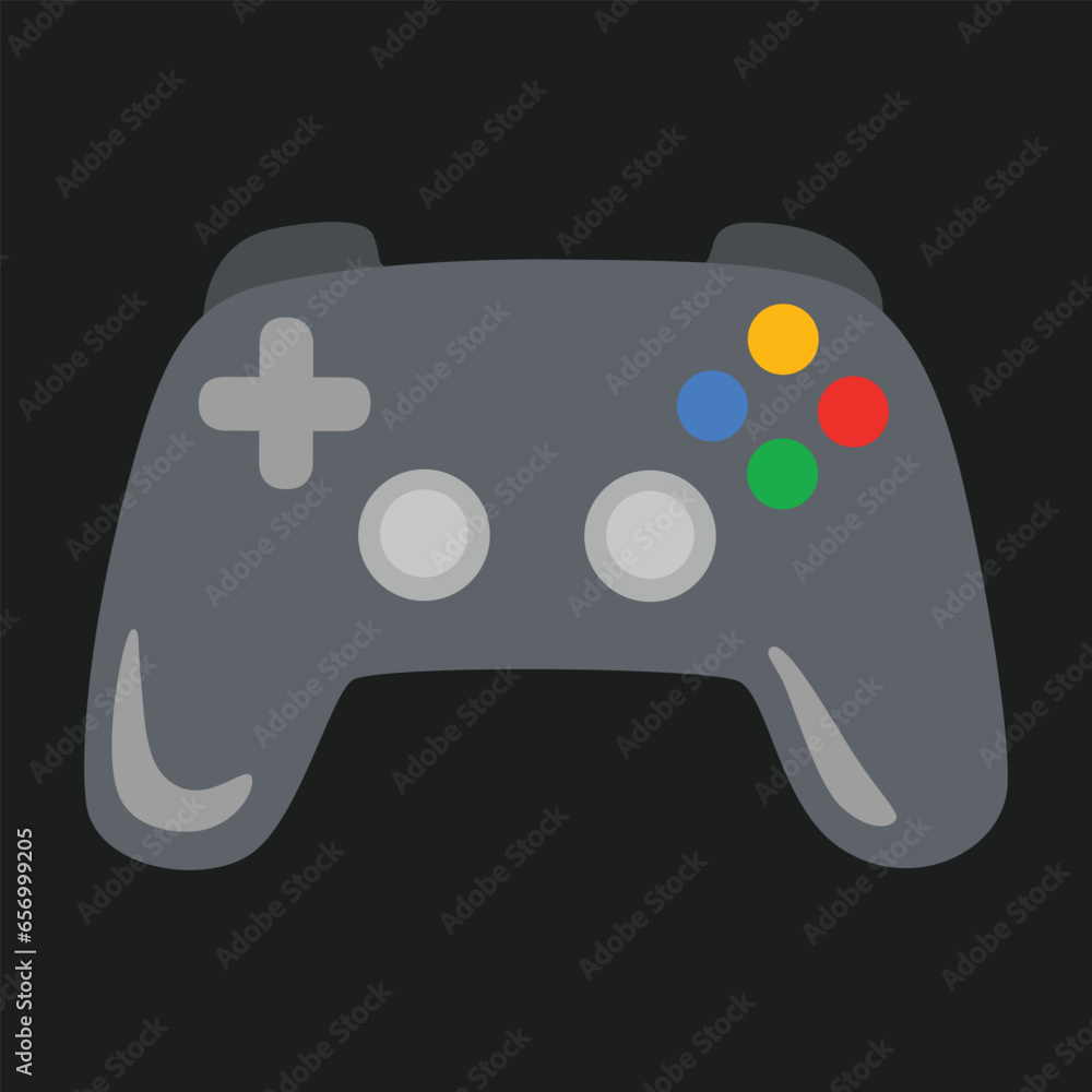Video game vector emoji, console gamepad with D-pad, joysticks, and ...
