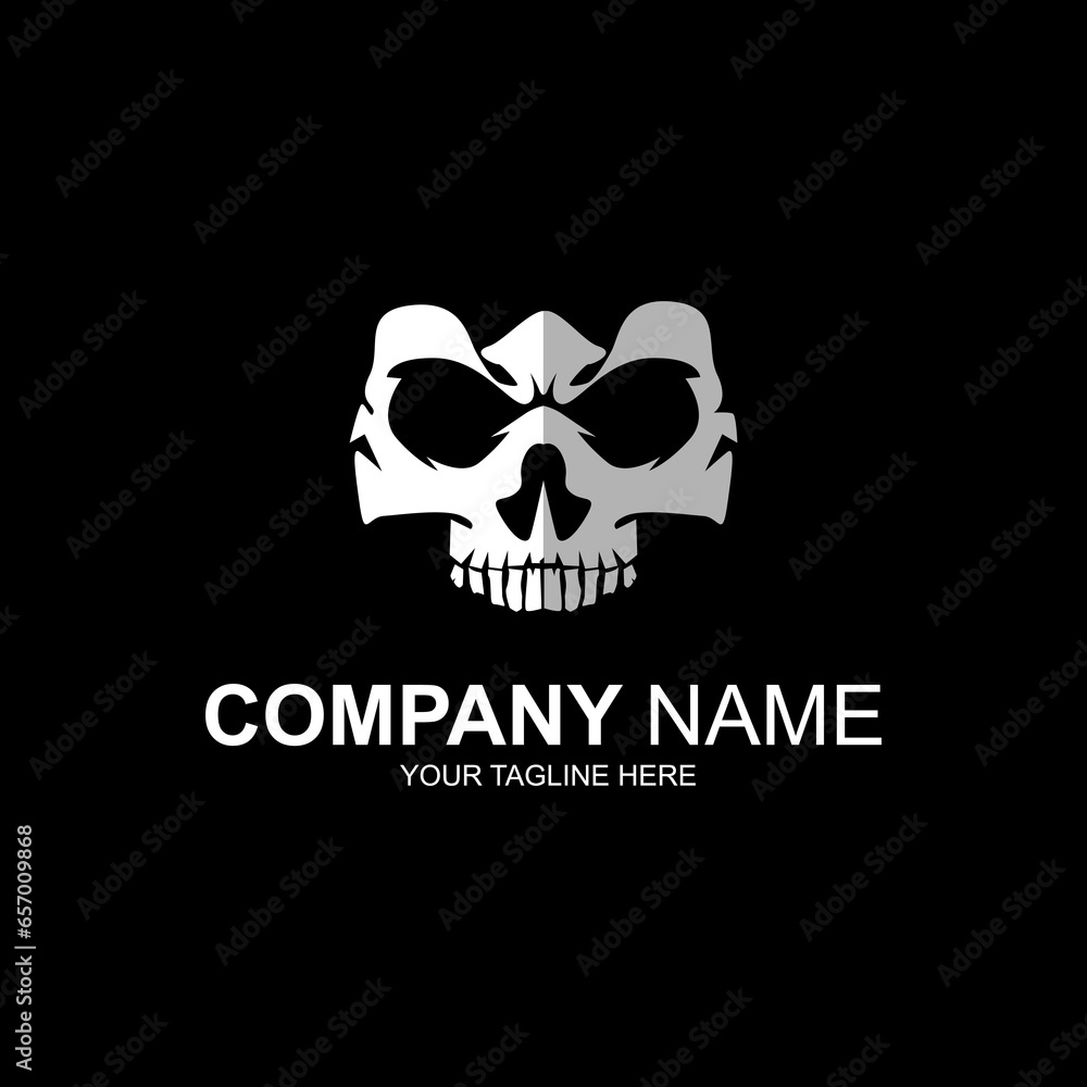 Cool skull logo. Skull vector illustration. Stock Vector | Adobe Stock
