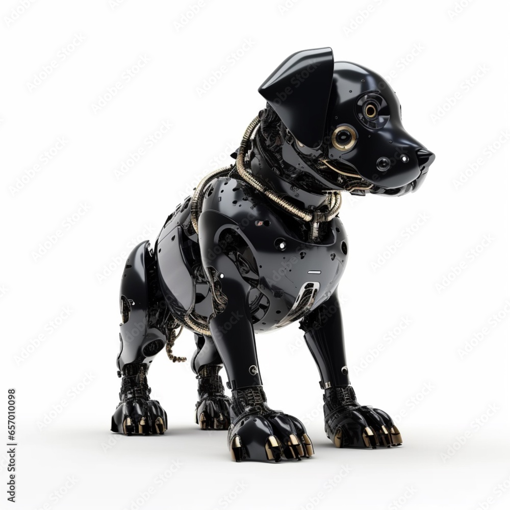 Cute baby dog robot puppy whole body isolated pictures AI Generated art ...