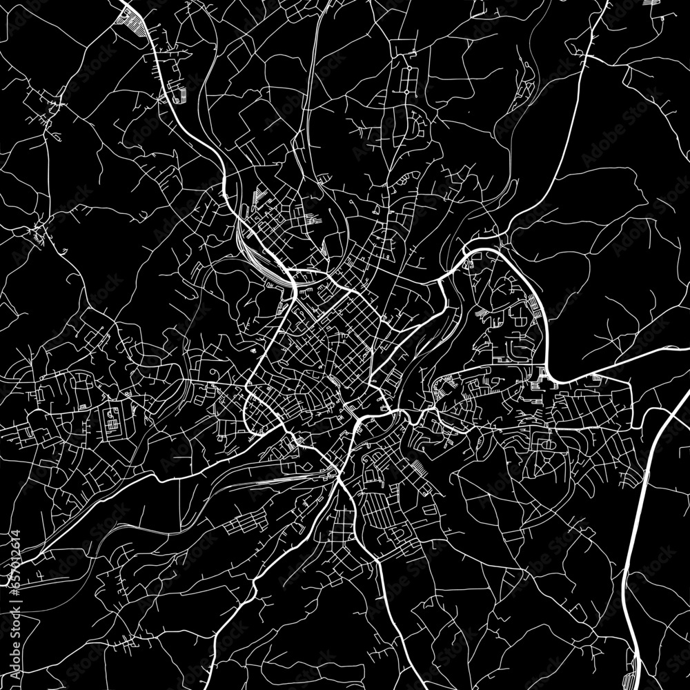 1:1 square aspect ratio vector road map of the city of Plauen in ...