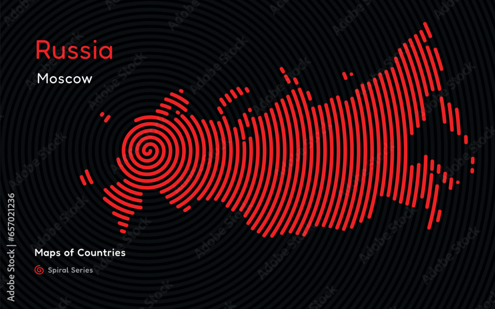 Creative map of Russia. Russian Federation, Political map. Moscow ...