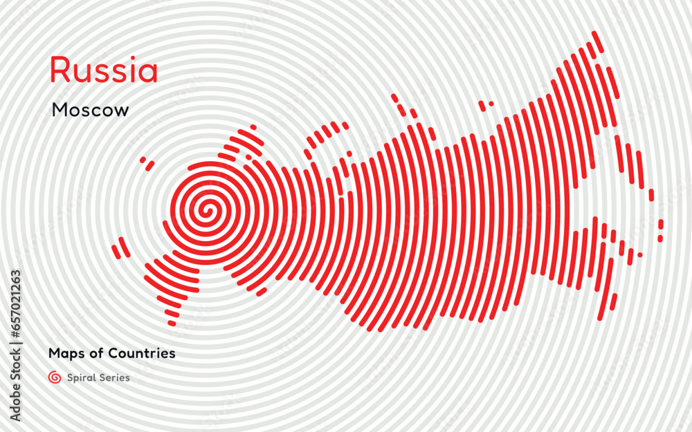 Creative map of Russia. Russian Federation, Political map. Moscow ...