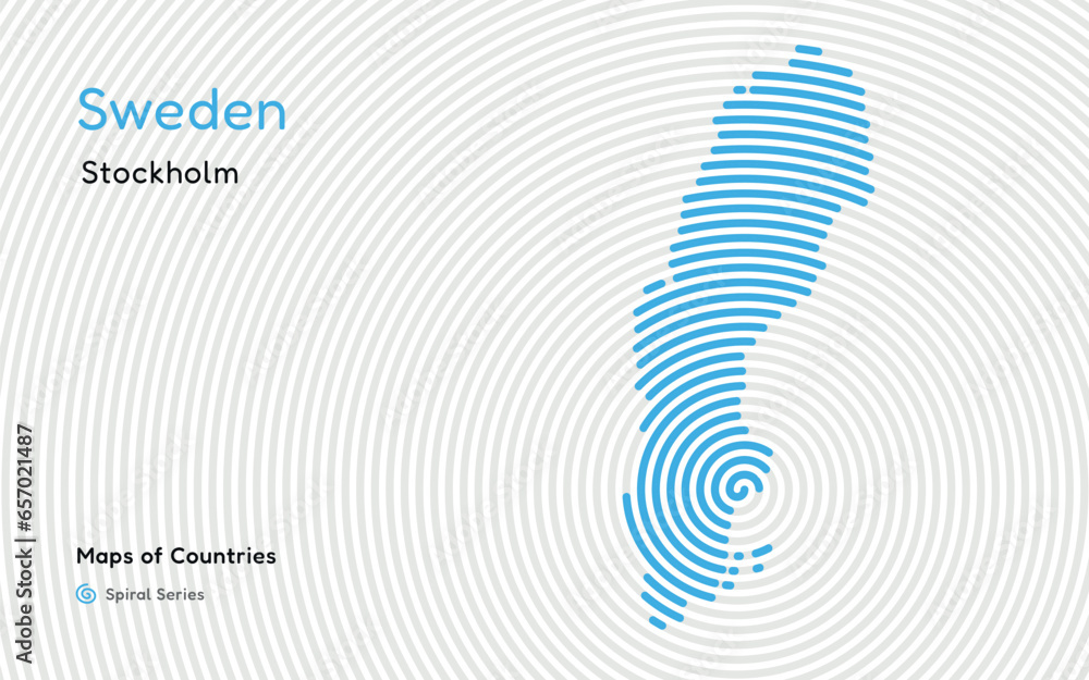 Creative map of Sweden. Political map. Stockholm. Capital. World ...