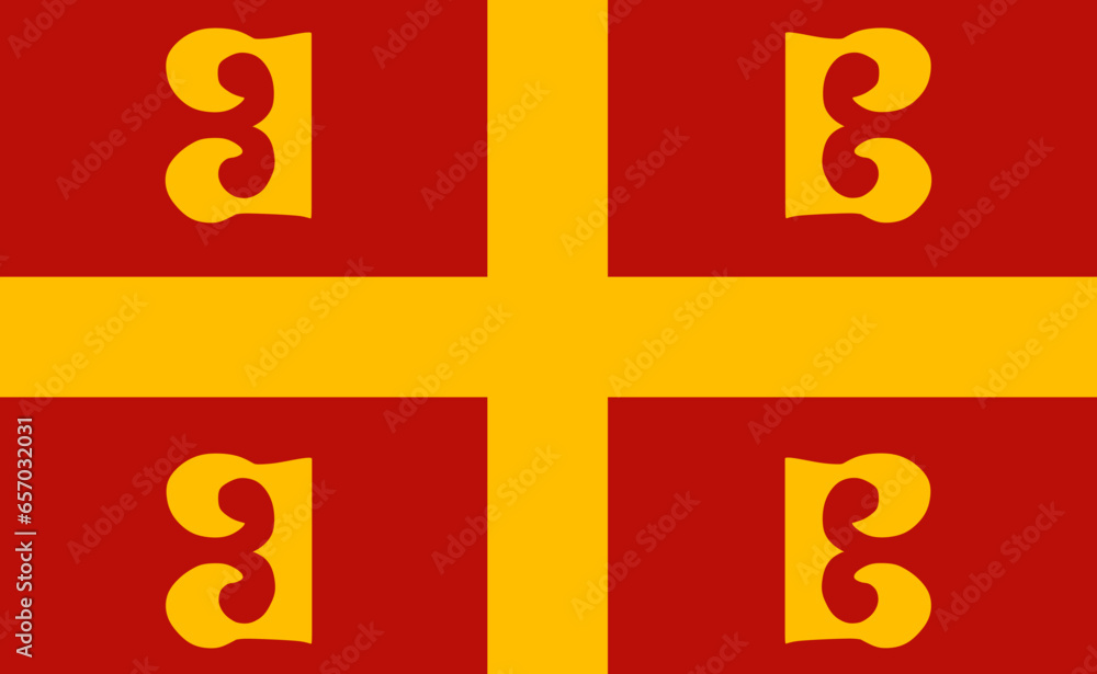 Byzantine flag vector illustration isolated. Eastern Roman Empire flag ...