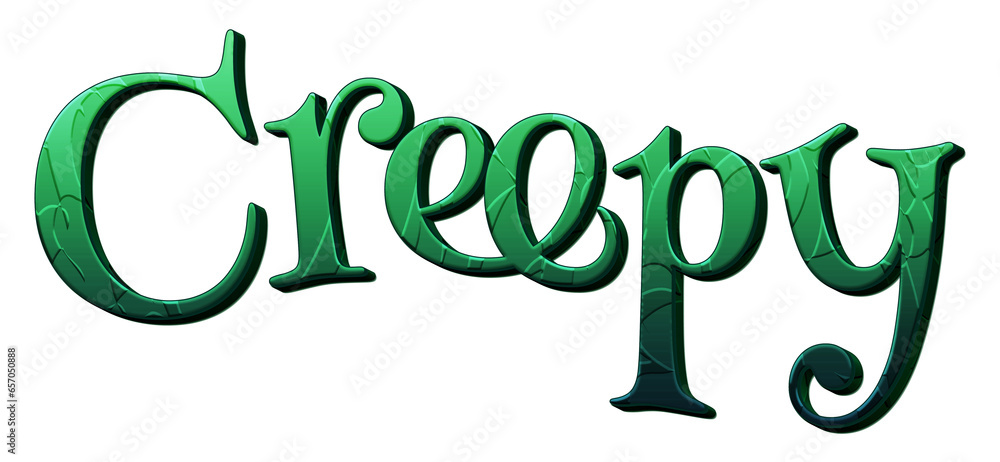 Green creepy word with pumpkins. Halloween theme. Isolated on ...