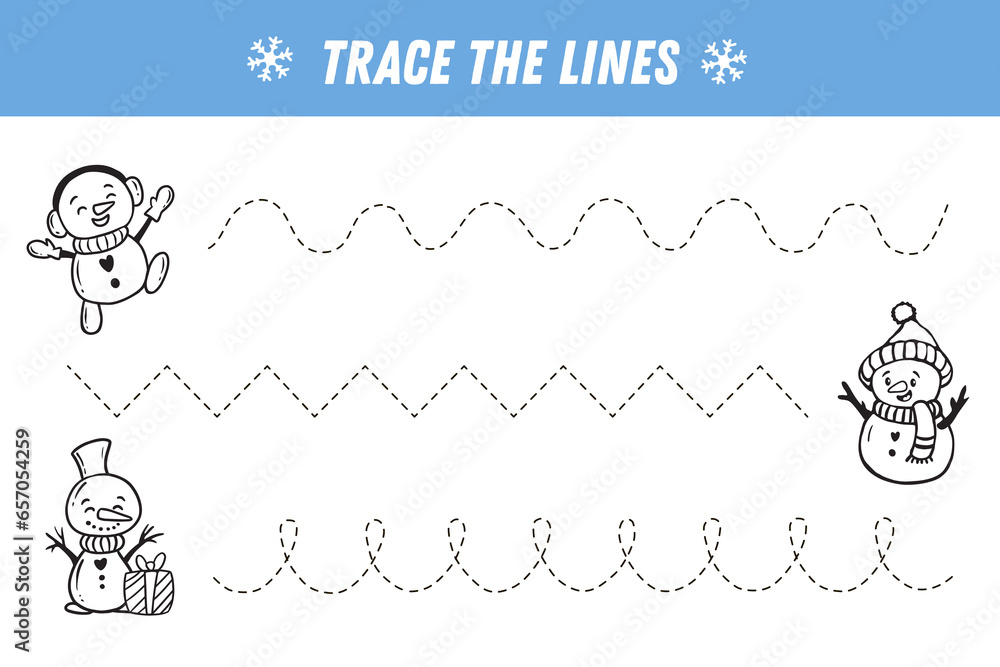 Poster Tracing lines for kids – Wall Art | UkPosters