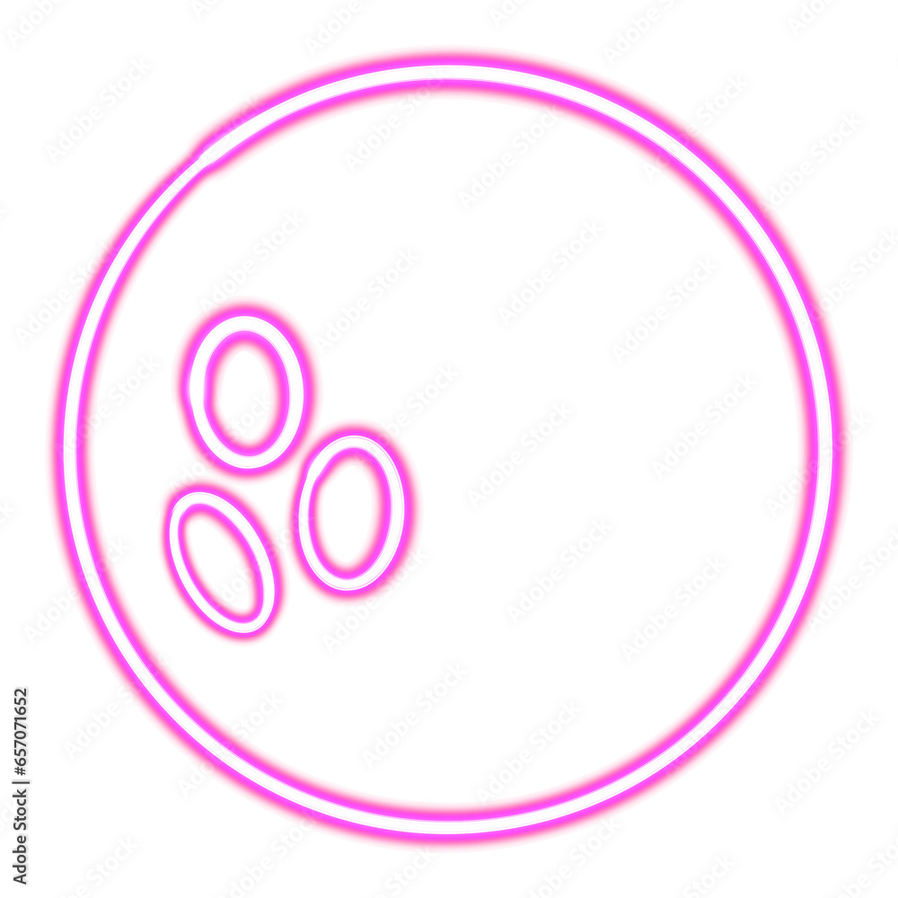 ball glowing desktop icon png, neon bowling ball sticker, neon skittles ...