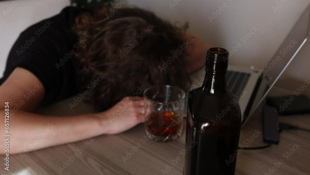 alcoholism, alcohol addiction . drunk woman or female alcoholic ...