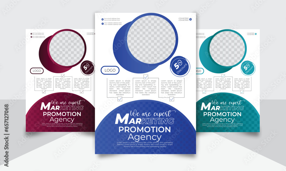 Corporate template flyer design. Clean advertising design. Flayer ...
