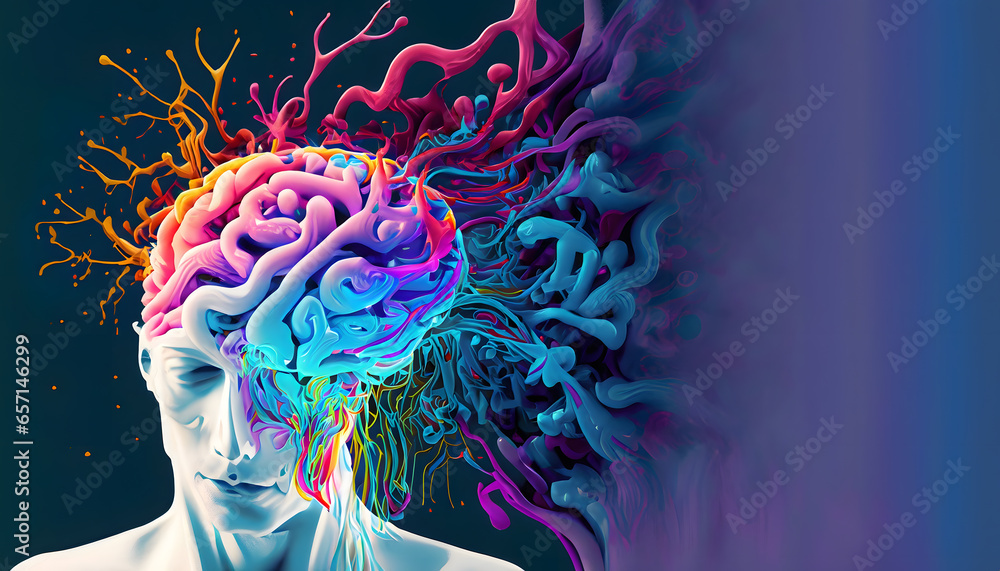 A striking visual representation of ADHD, where the intricate and ...