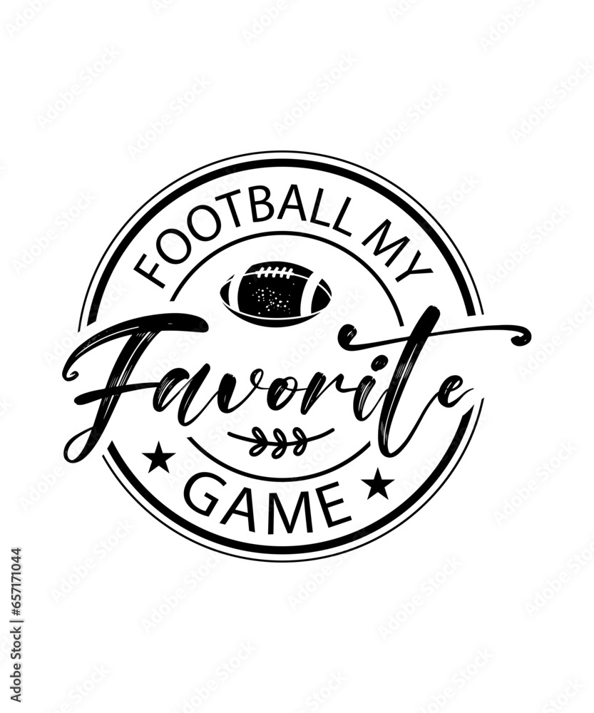 Football Season, Digital download, Round door hanger svg, Fall autumn ...