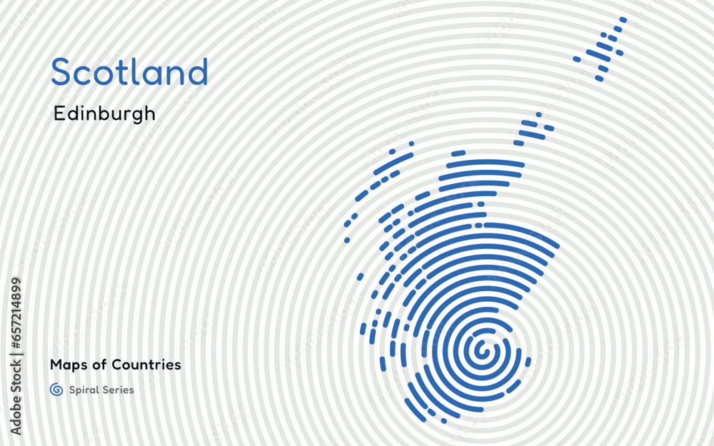 Creative map of Scotland. Political map. Edinburgh. Capital. World ...