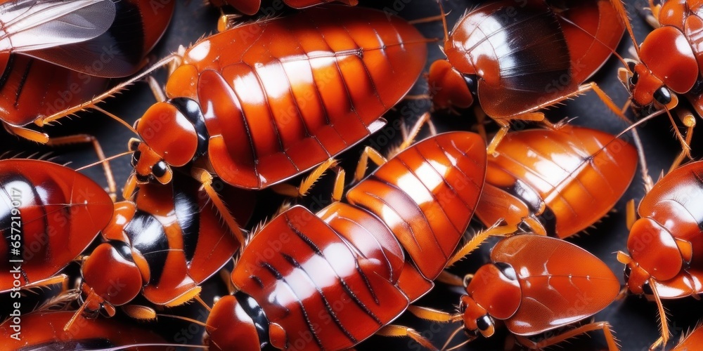 Seamless texture pattern and background of pile of cockroaches ...