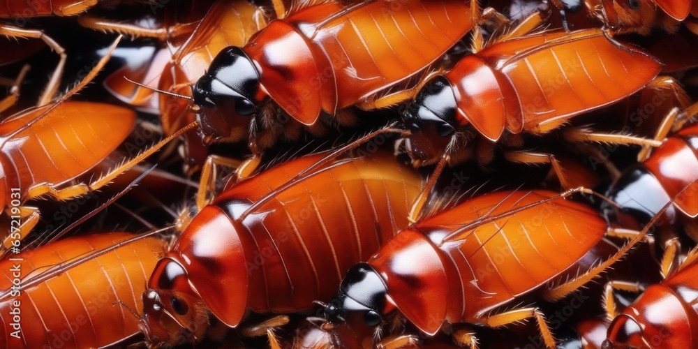 Seamless texture pattern and background of pile of cockroaches ...