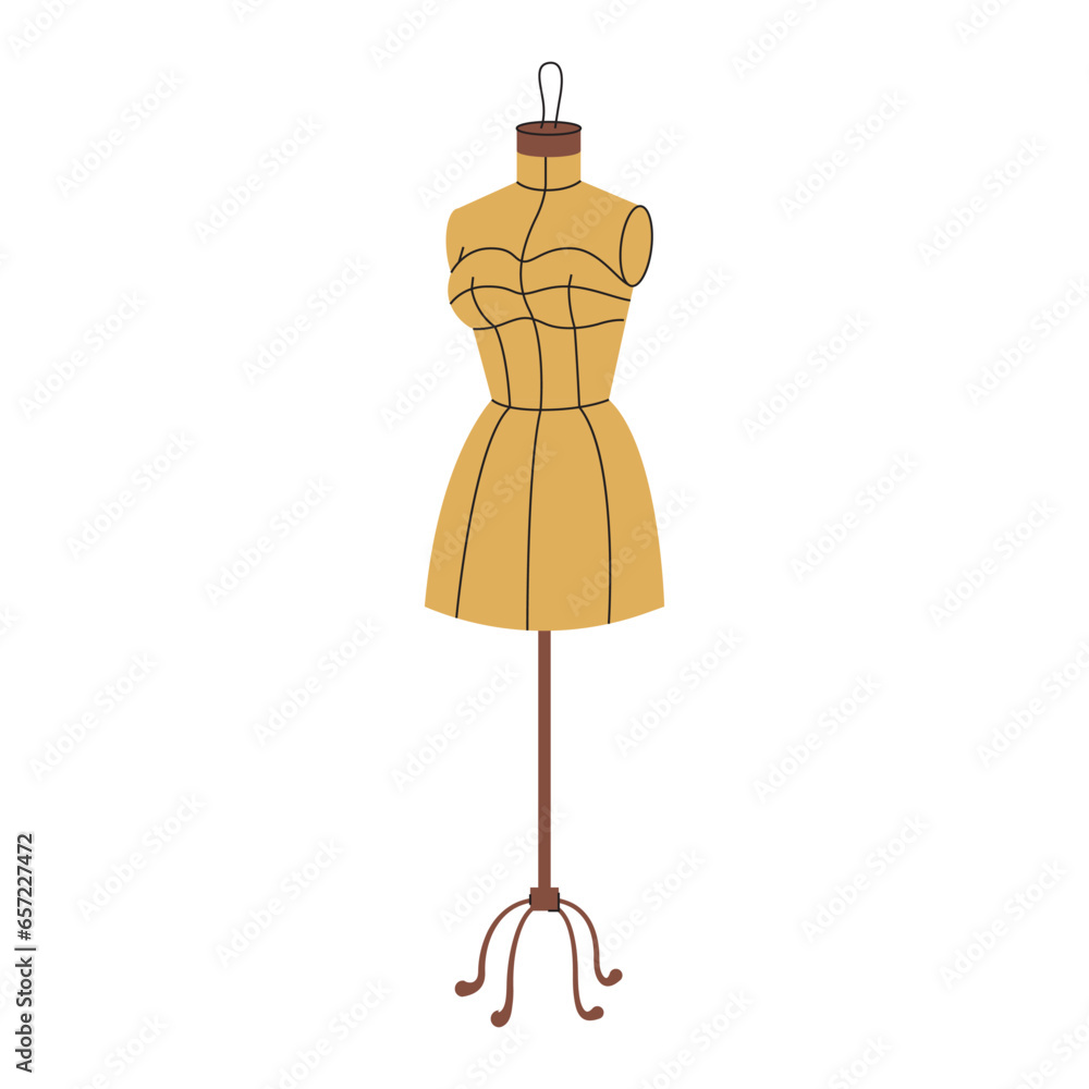 Mannequin, tailors dummy, women figure. Female body shape, textile ...