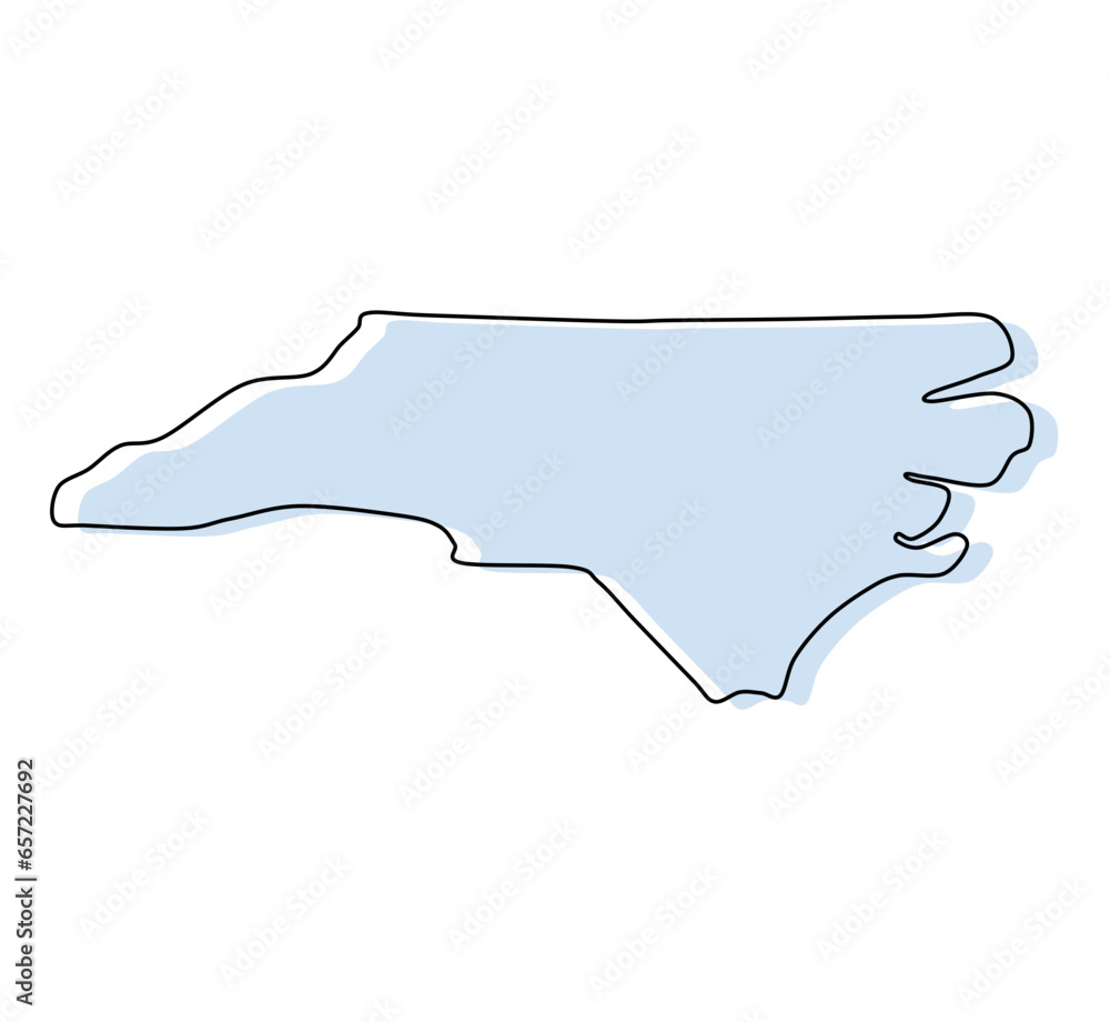 north carolina map, north carolina vector, north carolina outline ...