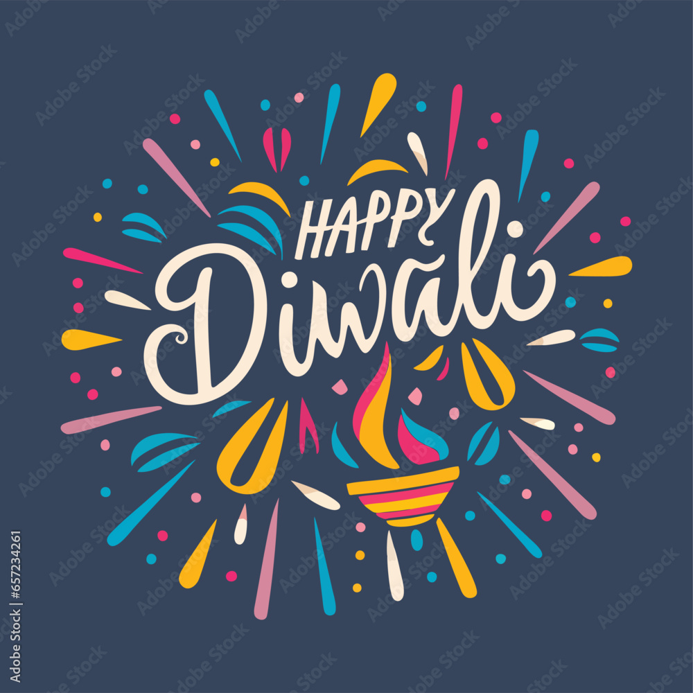 Vetor de Let's celebrate the triumph of light over darkness this Diwali ...