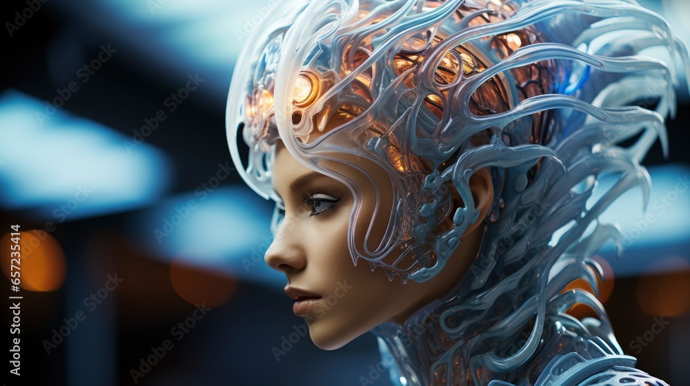 Alien Creature in Humanoid Shape With Opalescent, Background Images ...
