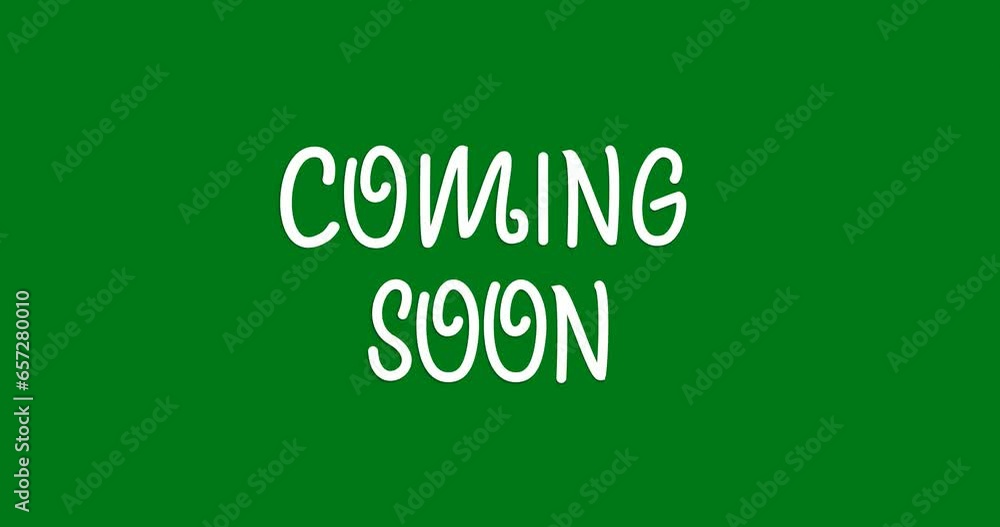 Coming soon. Handwritten calligraphy text with smooth lines in white ...