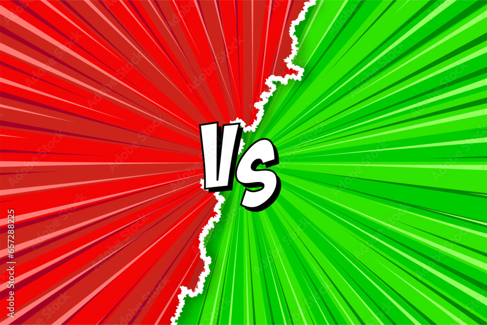 Cartoon comic background. Fight versus. Comics book colorful ...