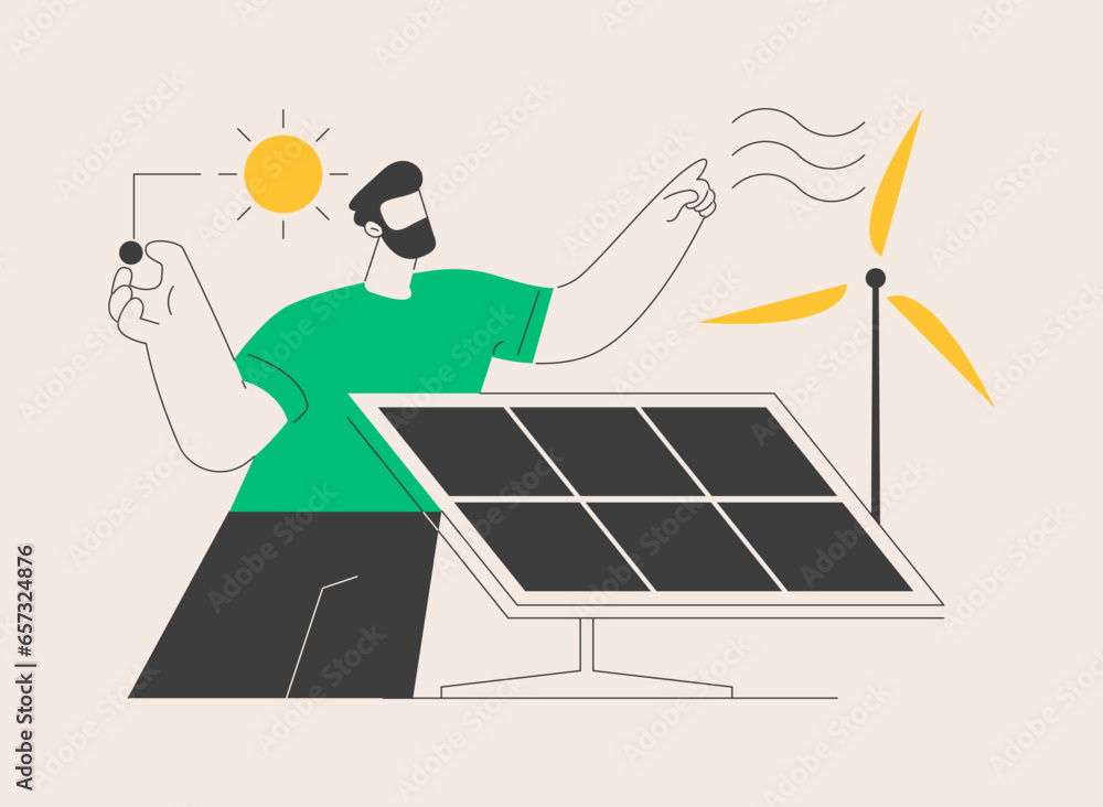 Renewable energy abstract concept vector illustration. Stock Vector ...